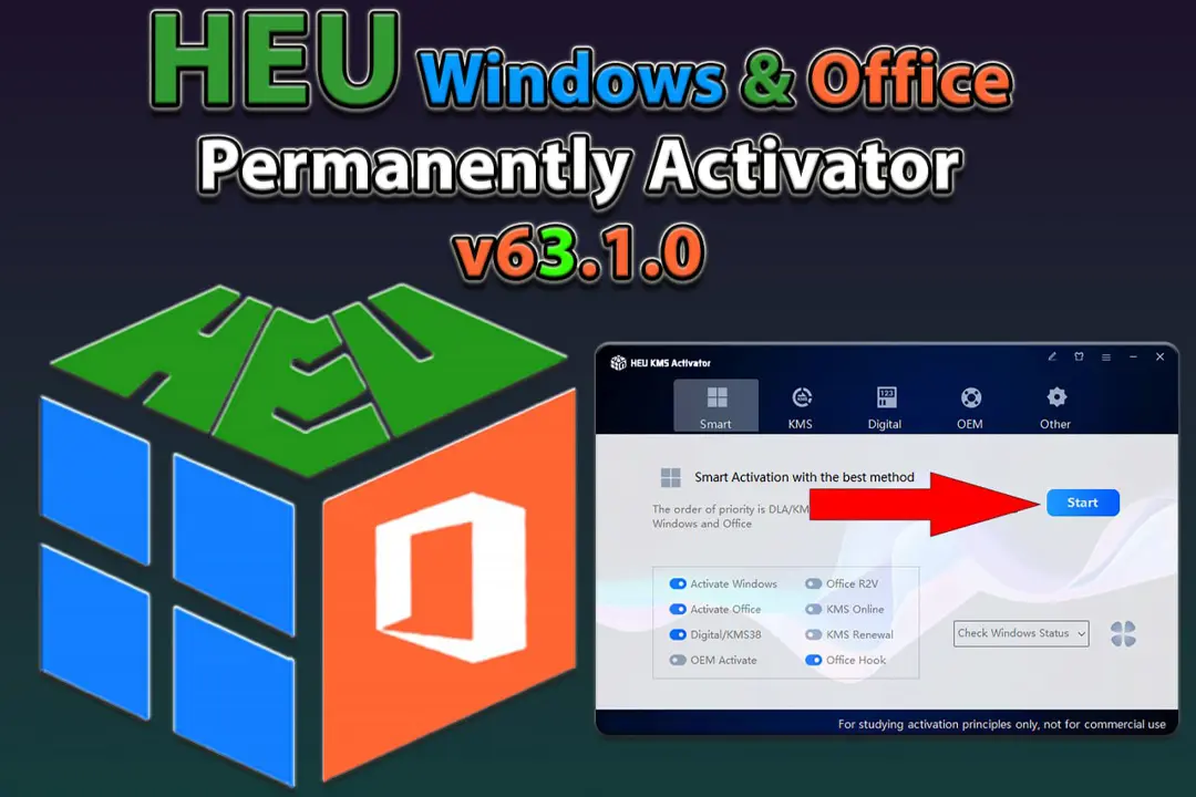 HEU Windows & Office Permanently Activator - ရာသက်ပန်လိုင်စင်